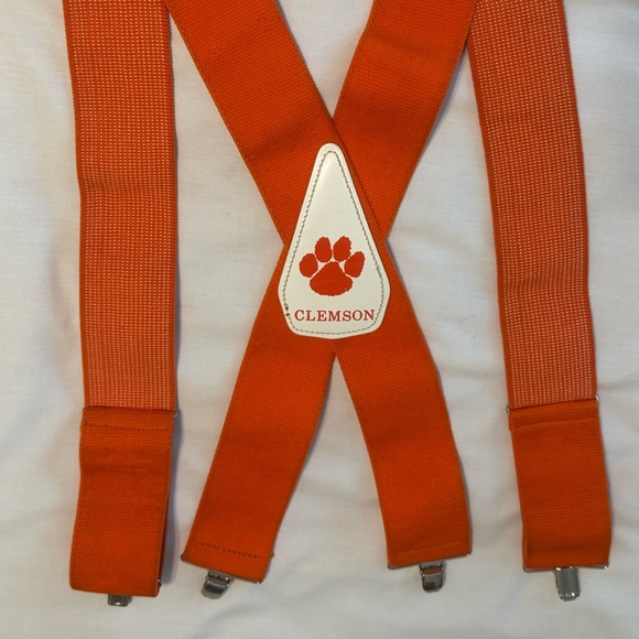 Accessories | Clemson Tigers Orange Suspenders Paw Logo On Back Patch ...